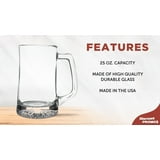 ARC Glass Beer Mugs 25 oz. Set of 6, Bulk Pack - Barware, Great for ...