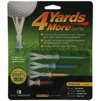 4 Yards More Plastic Golf Tees 2 3/4 inch Pack of 4 - Yellow - Walmart.com