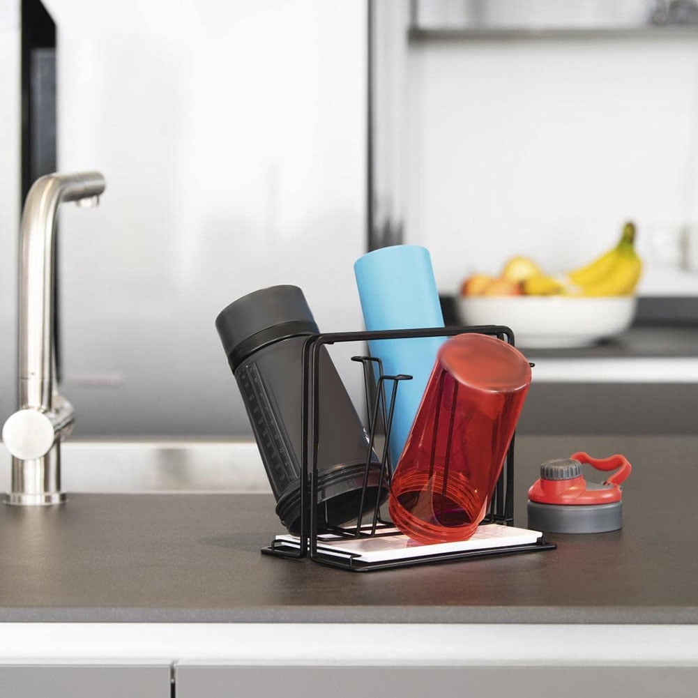 Buy Xigeapg 6 Bottle Dish Drainer Metal Bottle Holder, Drip Rack for ...