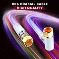 Coaxial Cable RG6, with a Right Angle 90° Connector, 15 ft, 2 Pack ...