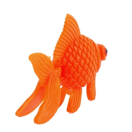 Aquarium Orange Plastic Goldfish Ornament Fish Tank Decoration 10pcs ...