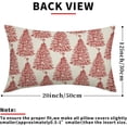 Red Christmas Pillow Covers 12x20 Set of 2 Xmas Tree Star Holiday ...