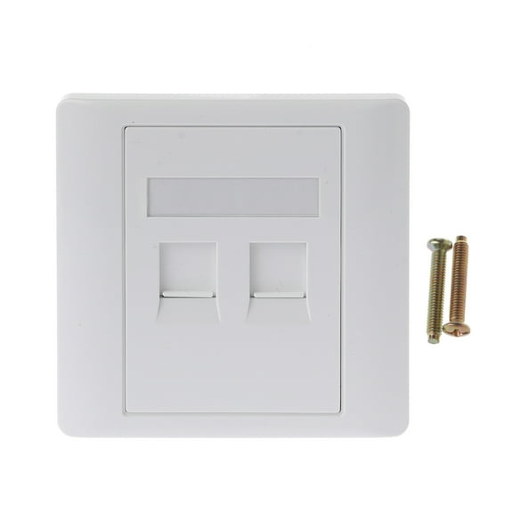 Bates- 1 Port Ethernet Wall Plate, 2 Pack, RJ45 Wall Jack, Cable ...