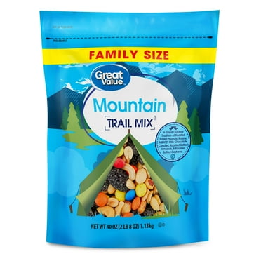 Great Value Mountain Trail Mix, 1.75 oz, 8 Count - Walmart.com