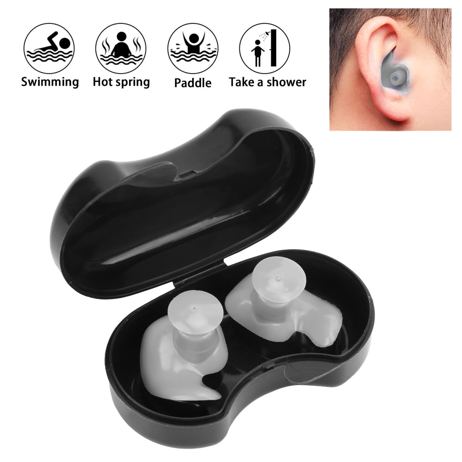 Click here for Domqga Swim Ear Plugs  Silicone Spiral Earplugs Sw... prices