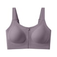 Agkizg T‑Shirt Bras for Women Push Up Solid Color Front Closure Zipper ...