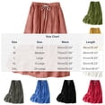 Avirosel Women's Casual Solid Color Ruffled Ankle Length Skirt Elastic ...