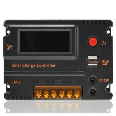 20A 12V-24V LCD Display PWM Solar Charge Controller Solar Panel Battery ...