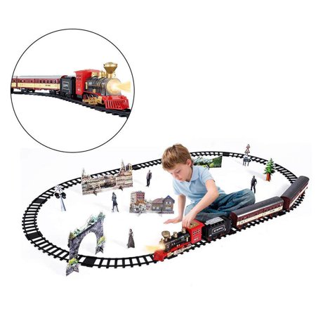 Langgg Battery Operated Electric Train Toy Toy Train Set with Lights ...
