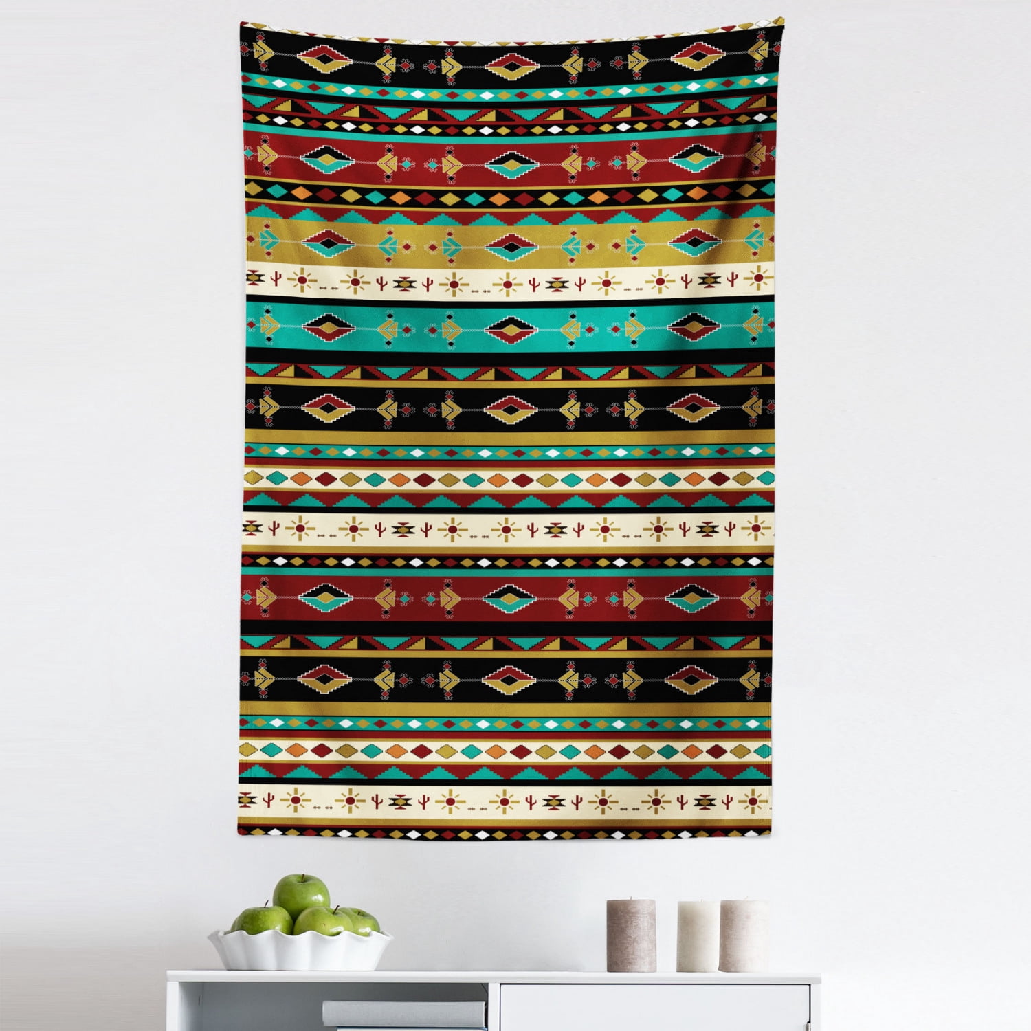 Ethnic Tapestry, Traditional Essential Motif with Geometric Ornaments ...