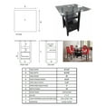 Lenn 5-Piece Counter Height Dining Set, 35" Square, Transitional ...