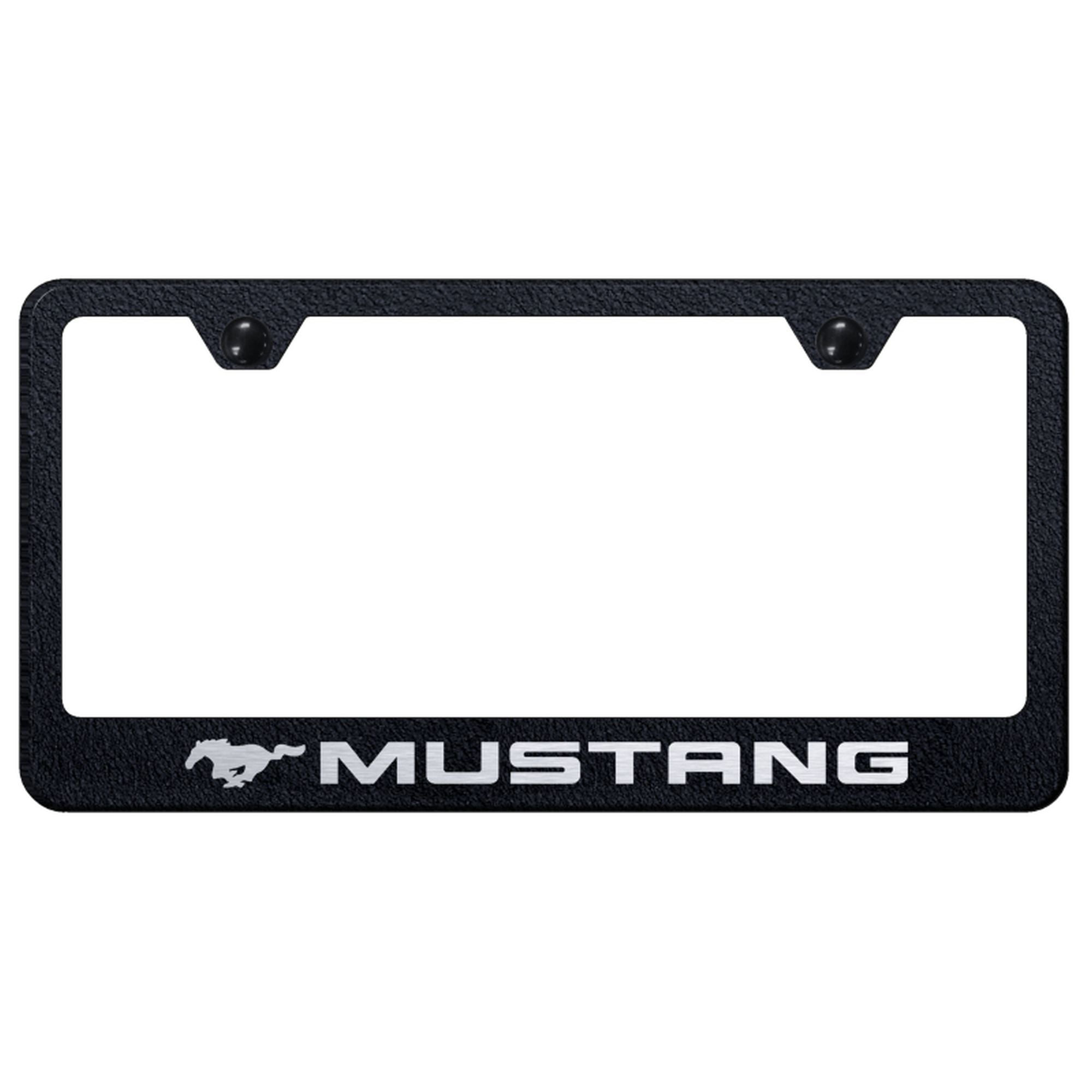 Ford Mustang Laser Etched Logo Stainless Steel License Plate Frame ...