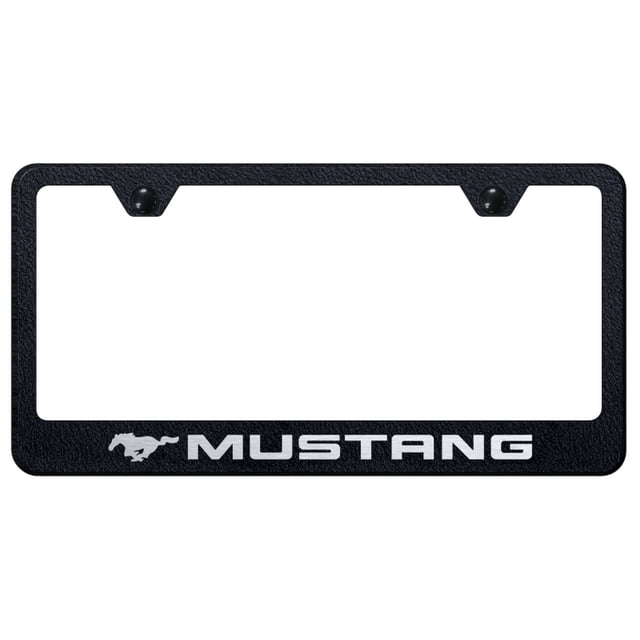 Ford Mustang Laser Etched Logo Stainless Steel License Plate Frame ...