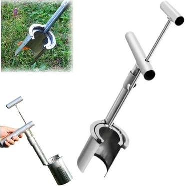 Hortem Long-Handled Bulb Planter Tool, Steel Garden Planting Tool for ...