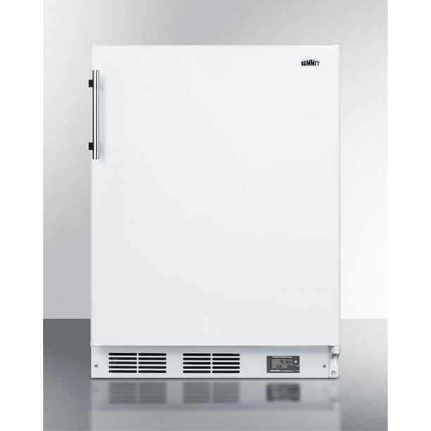 Counter height break room refrigerator-freezer in white with NIST ...