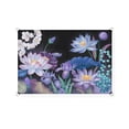 Blue Purple Colorful Lotus Sun Shade Sail 8'X10' Vintage Flower Leaves ...