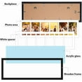 3 Pcs 28.4 x 9.5 Inch Black Collage Picture Frames Wall Hanging Long ...