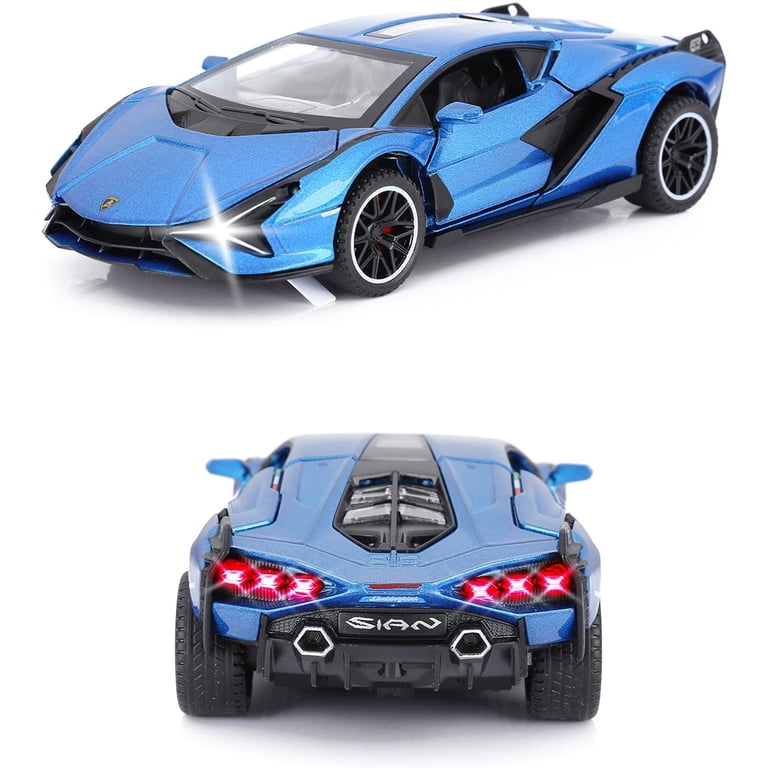 Red And Blue Lamborghini