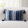 Kevin Textile 14x36 Inch Long Lumbar Pillow Cover 1 Pack Boho Fringe ...