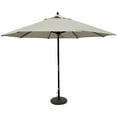Tropishade 11-foot Dark Wood Market Umbrella with Beige Olefin Cover ...