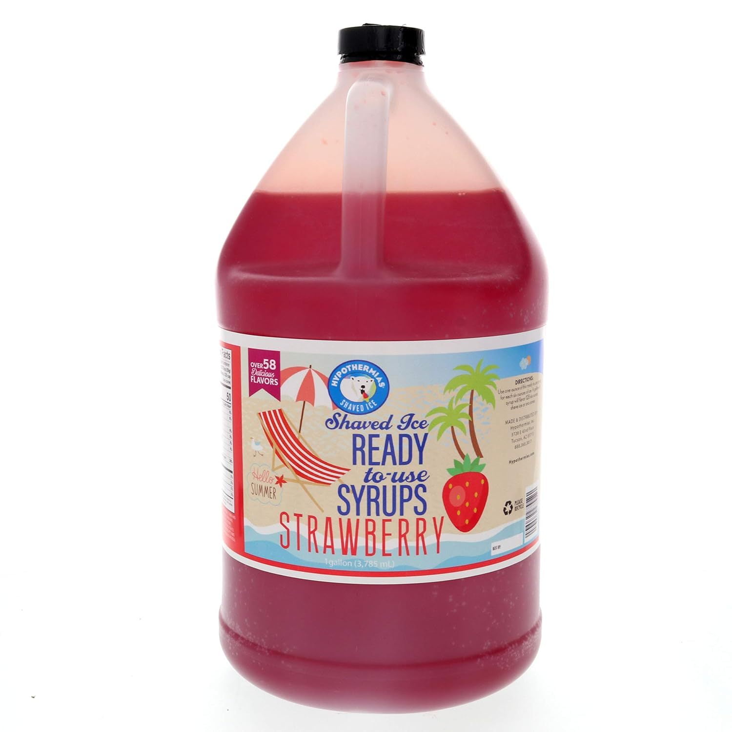 LMHF Strawberry Ready to Use Gallon (128 Fl. Oz) Hawaiian Snow Cone ...