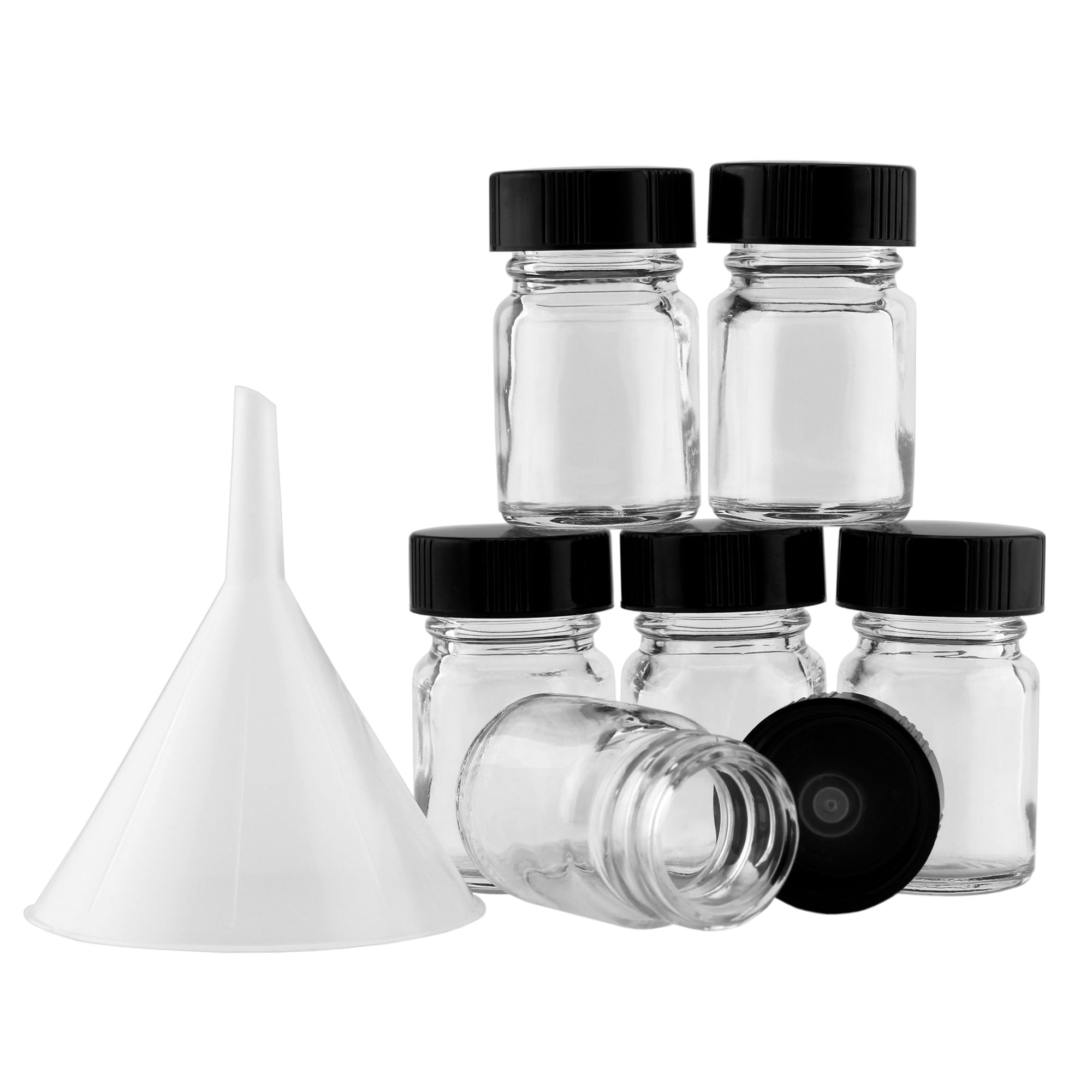 Cornucopia Empty Ink Bottles (6-Pack); Travel-Friendly Inkwell Jars w ...