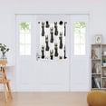 Black Dog Texture Design Door Curtain Sheer Privacy Light Filtering ...