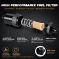6AN Inline Fuel Filter 30 Micron Aluminum Alloy 900 LPH High Flow ...