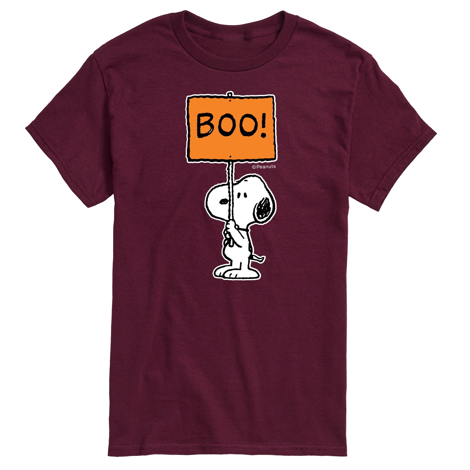 Peanuts - Snoopy Boo Sign - Men's Short Sleeve Graphic T-Shirt ...