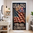 250 Years Anniversary Shower Curtain Set, American Flags Pattern Shower ...