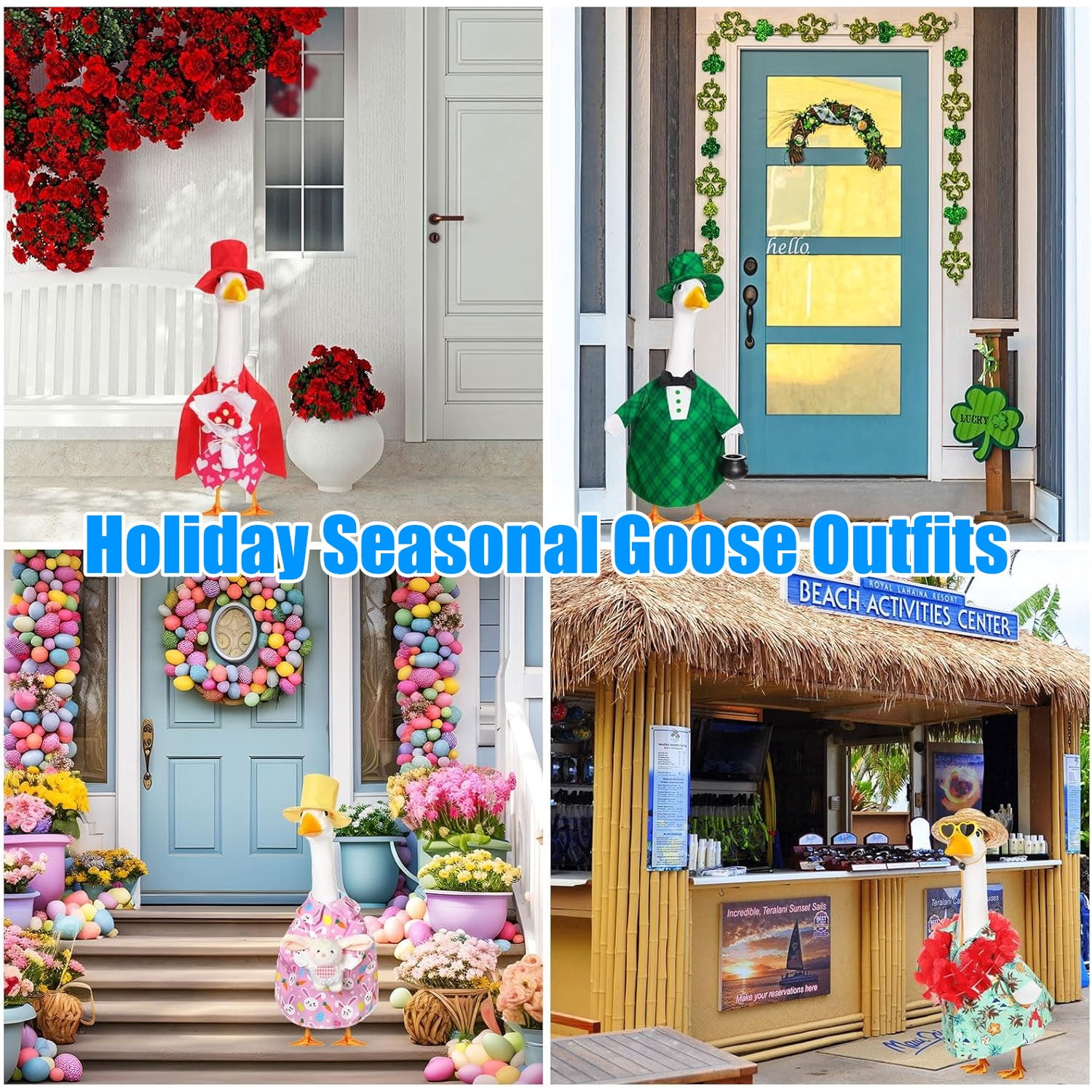 JASKFLY Spring Porch Goose Outfit Porch Costume Happy Birthday Theme ...