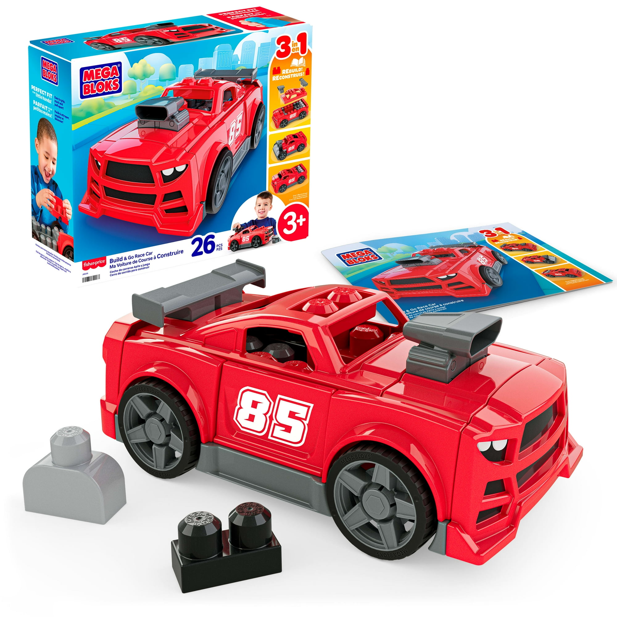 Click here for Mega Bloks Build & Go Race Car Block Toy With Roll... prices