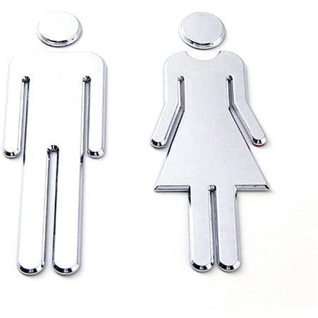PERTTYUNG WC Signs Male Female Toilet Male Female Signs Door Plate WC ...