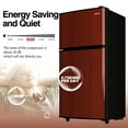 GGTB 3.2 Cu ft Two Door Mini Fridge with Freezer, Compact Refrigerator ...