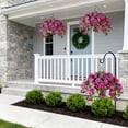 Artificial Petunia Flowers F-fuchsia Basket 3 Pack UV Resistant Faux ...