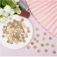 100Pcs 2-Hole Coconut Buttons Flat Round with Flower Wheat 12.5x2.5mm ...