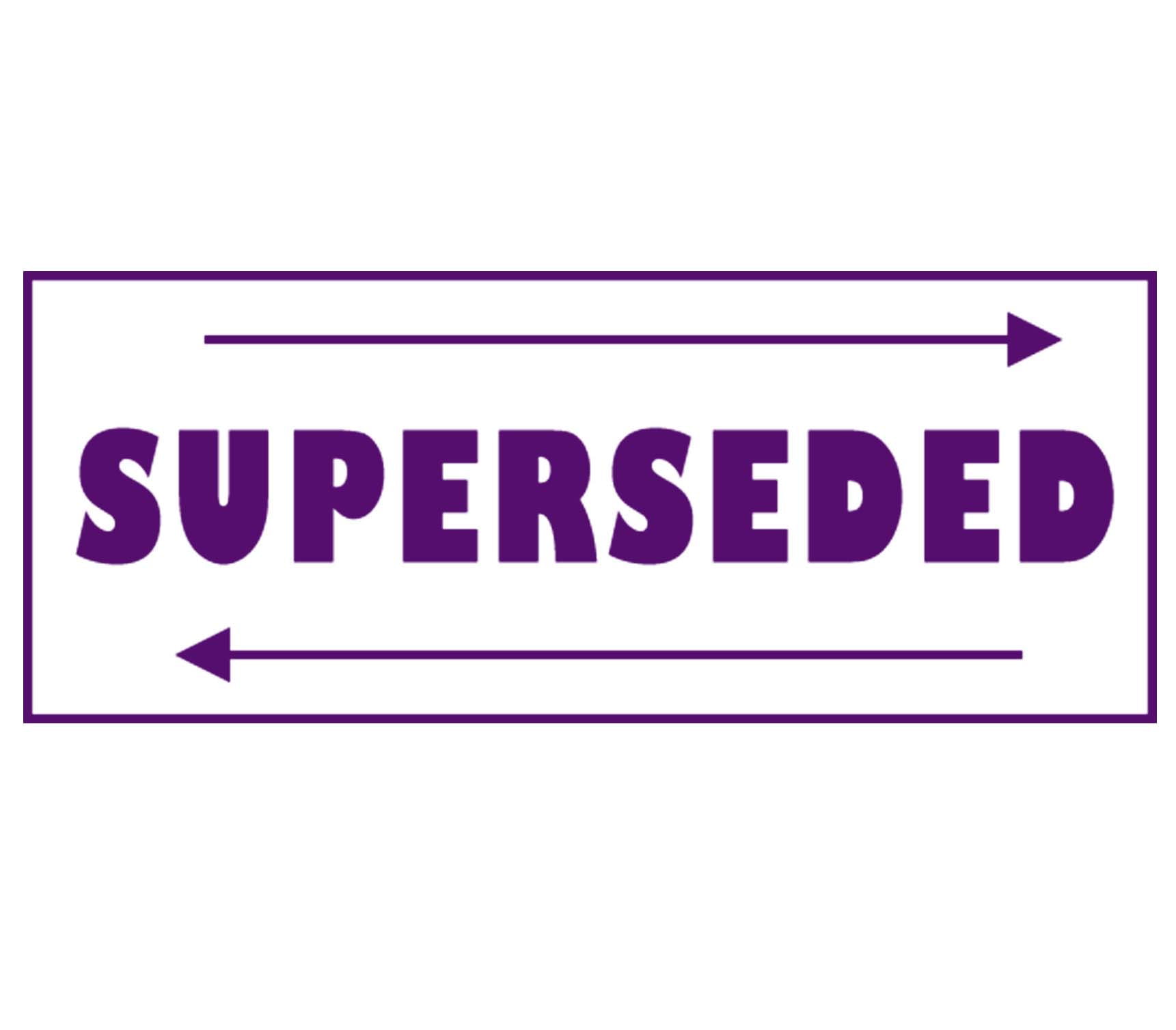 Printtoo Superseded Self Inking Rubber Stamp Pre-Inked Office Stamp ...