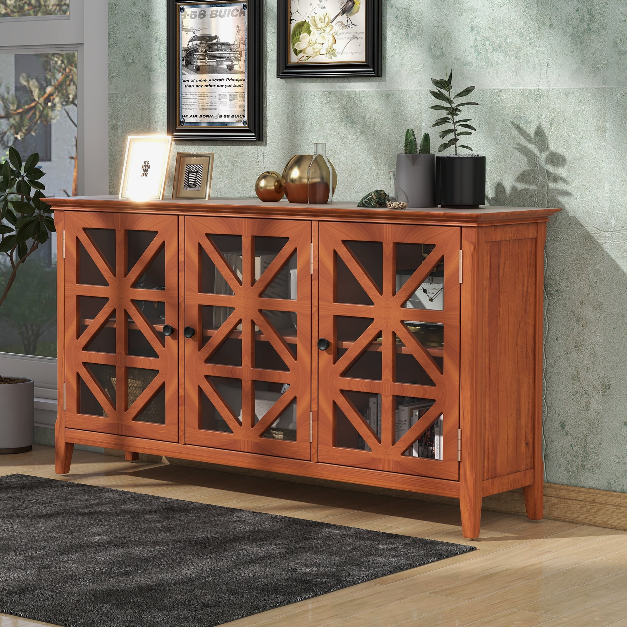 Leadzm Accent Cabinet Modern Console Table Sideboard for Living Room ...