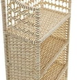 Household Essentials Boho Storage Shelves, Cream and White Rattan Shelf ...