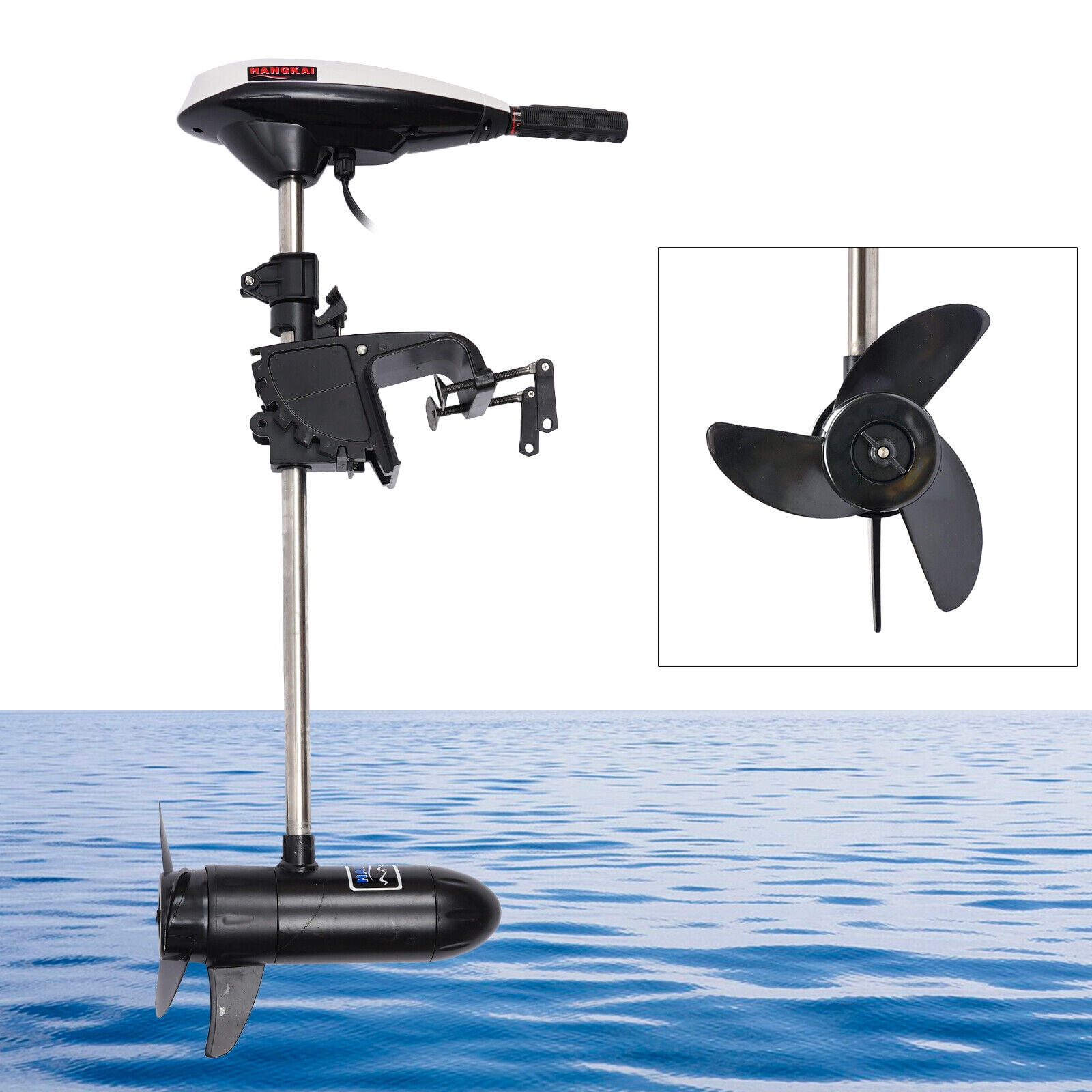 SHZICMY 45lbs 12V Electric Outboard Motor Inflatable Fishing Boat ...