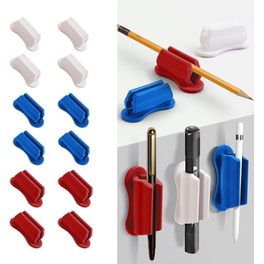 12PCS Pen Holder for Desk Adhesive Pen Pencil Holder Wall Clipboard Car ...