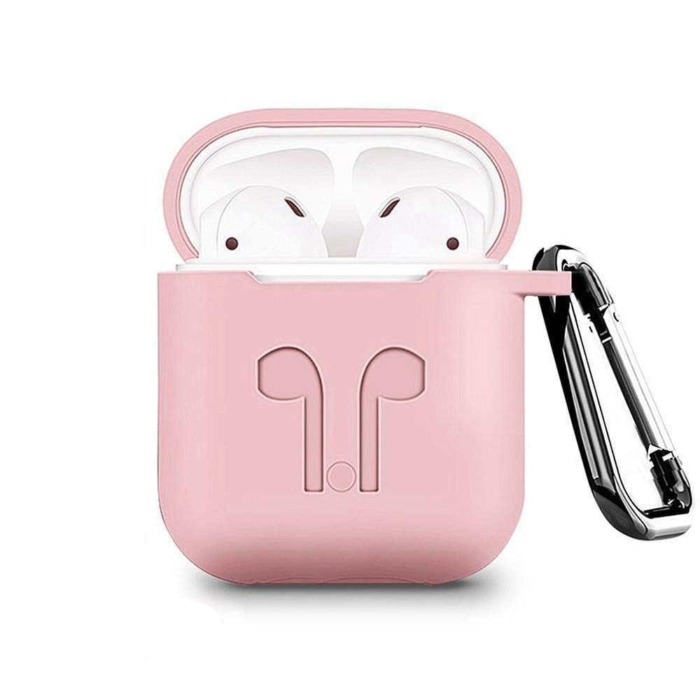 AirPods Silicone Case Cover Protective Skin with Keychain for Apple ...