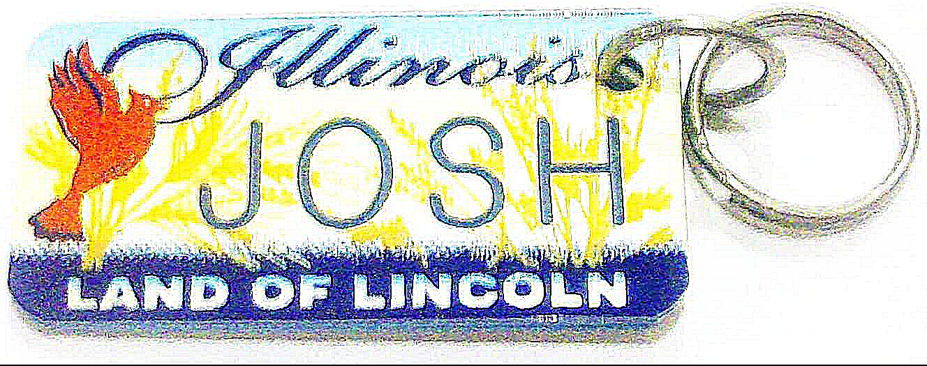 Illinois Land of Lincoln "Josh" Keychain, Key Holder, Key Ring New ...