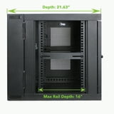 NavePoint 9U Server Cabinet with Hinged Back - 17.7” Deep, 9U Server Rack Enclosure with Locking ...