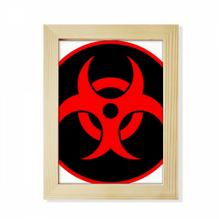 Red Dangerous Checal Toxic Radiation Symbol Desktop Adorn Photo Frame ...