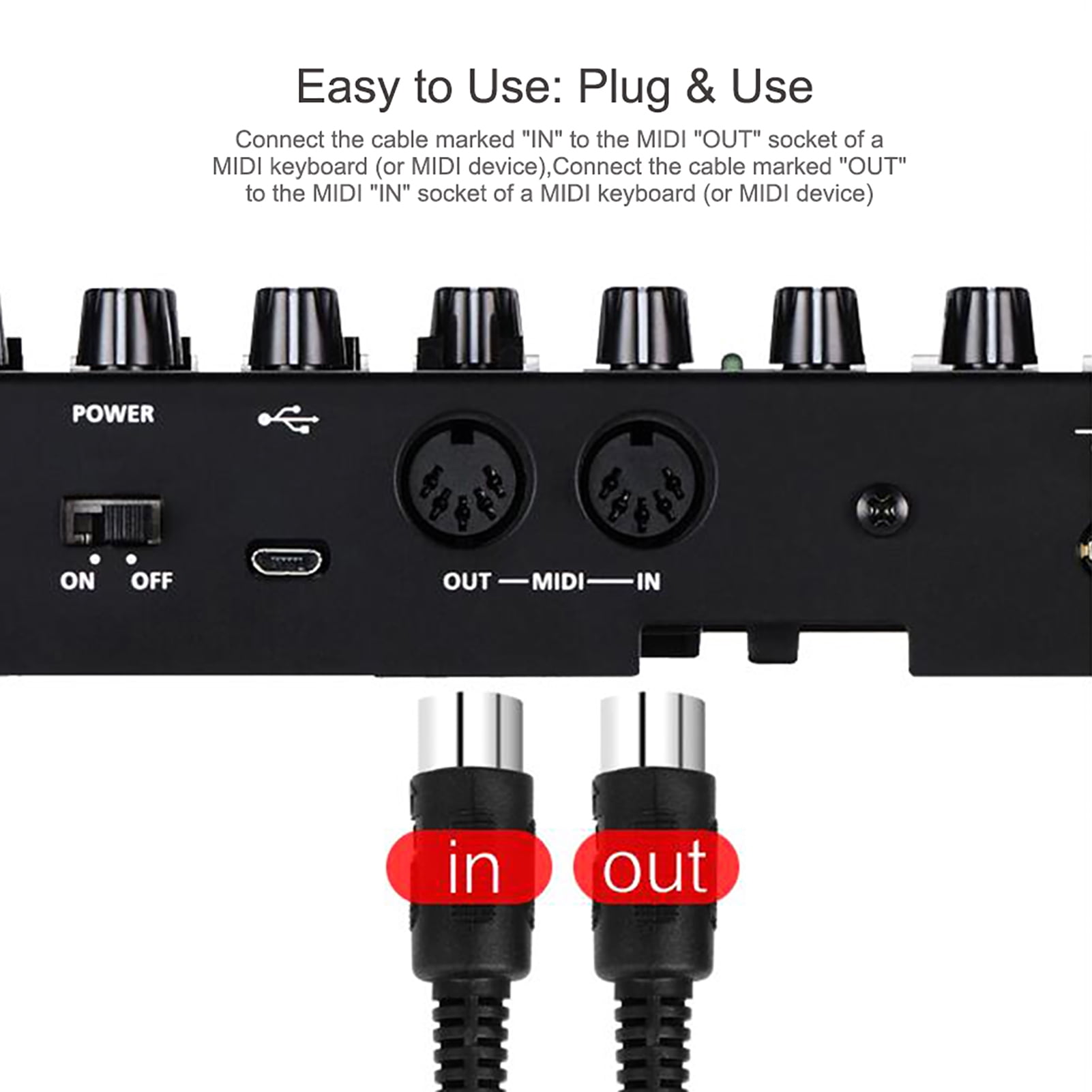 Convertidor USB MIDI Nikou Interfaz MIDI Universal a USB | Walmart en línea