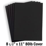 Hamilco Black Colored Cardstock Thick Paper - 8 1/2 x 11" Heavy Weight ...