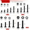 232PCS M6/M8/M10/M12 Metric Bolt Assortment kit, SAE Nuts and Bolts ...