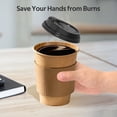 100 Pack 12 oz Paper Coffee Cups, Disposable Coffee Cups with Lids and ...