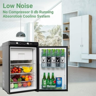 Smad 3 Way Fridge Gas/12V/110V 3.5 Cu.ft Propane Camping Refrigerator ...